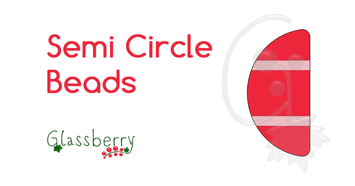 Намистини Semi Circle Beads | Glassberry